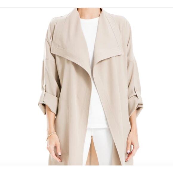 Max Studio | Jackets & Coats | Max Studio Open Front Drape Collared ...